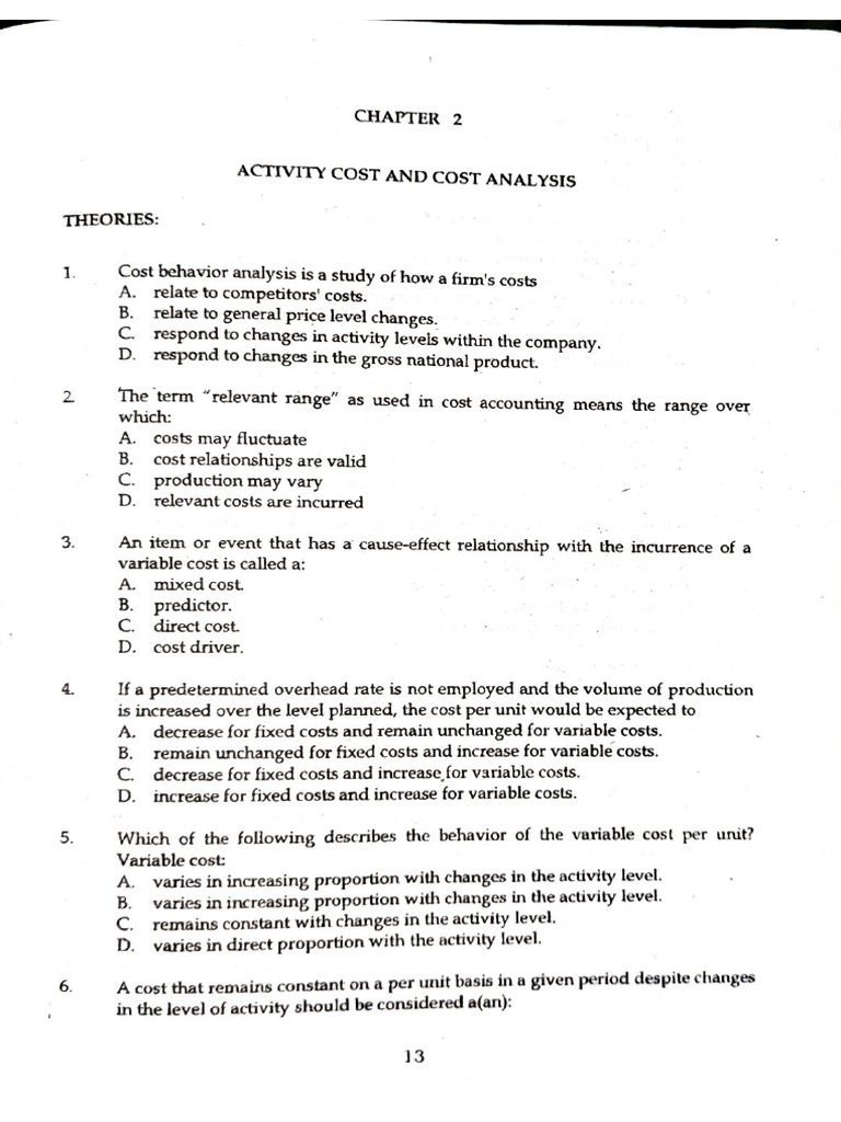 02 - Cost Concepts and Behavior | PDF