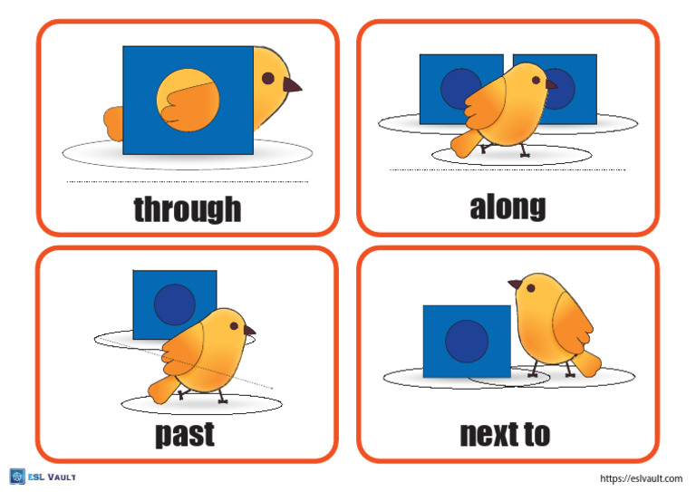Preposition Picture Cards 3 | PDF