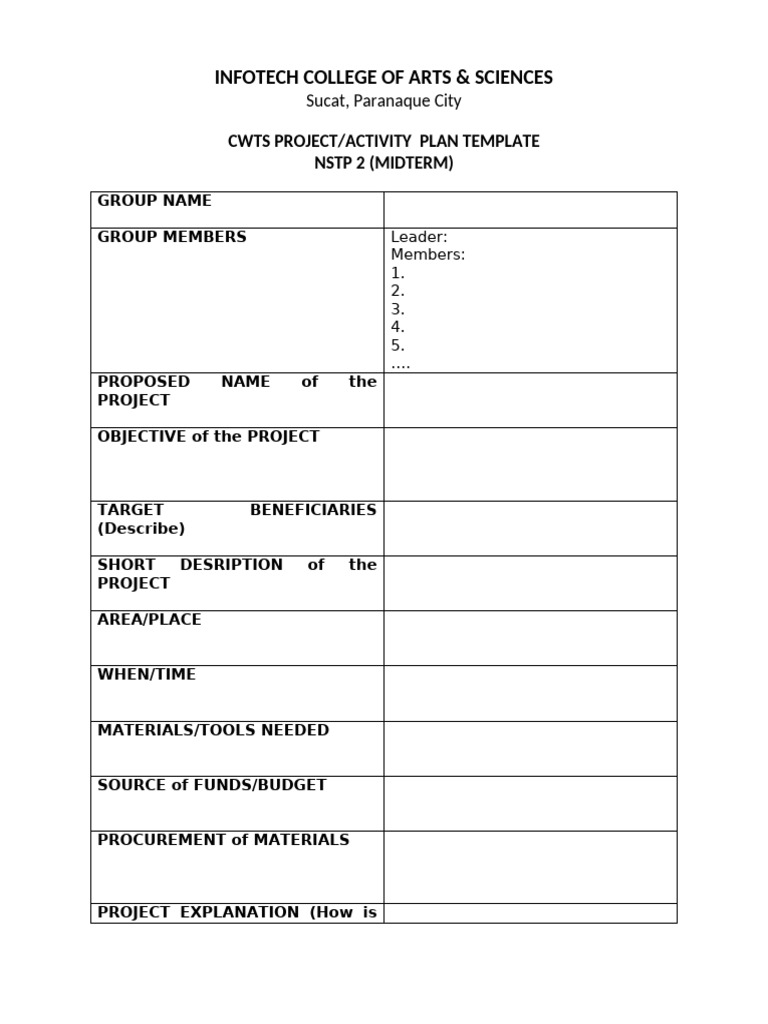 NSTP Project Template | PDF