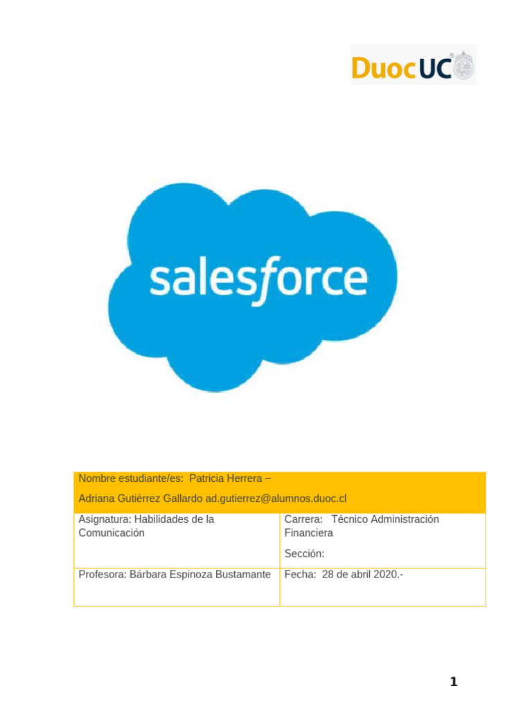 Informe Salesforce | PDF | Computación en la nube | Informática