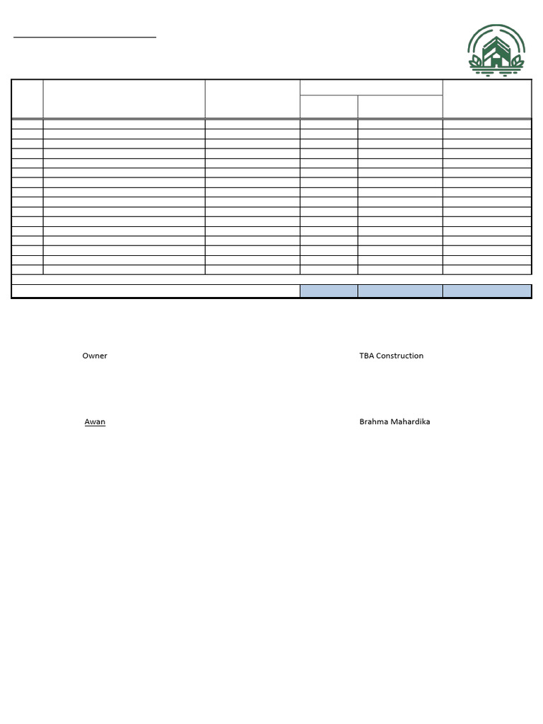 Boq Update Januari 2025 | PDF | Architectural Elements | Building Materials