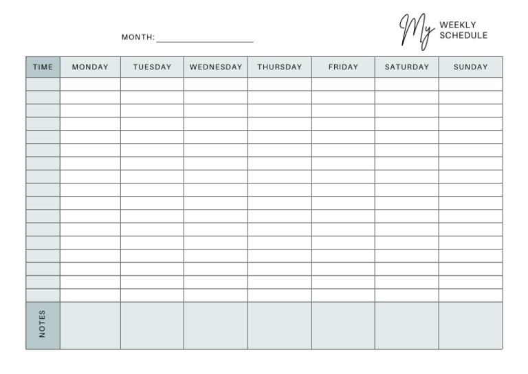 White and Light Blue Simple Weekly Schedule Document A4 - 20250129 ...