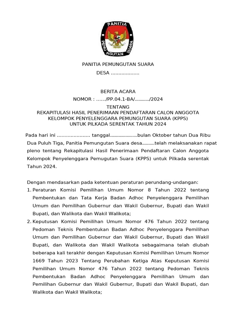 Ba Kpps Pilkada | PDF