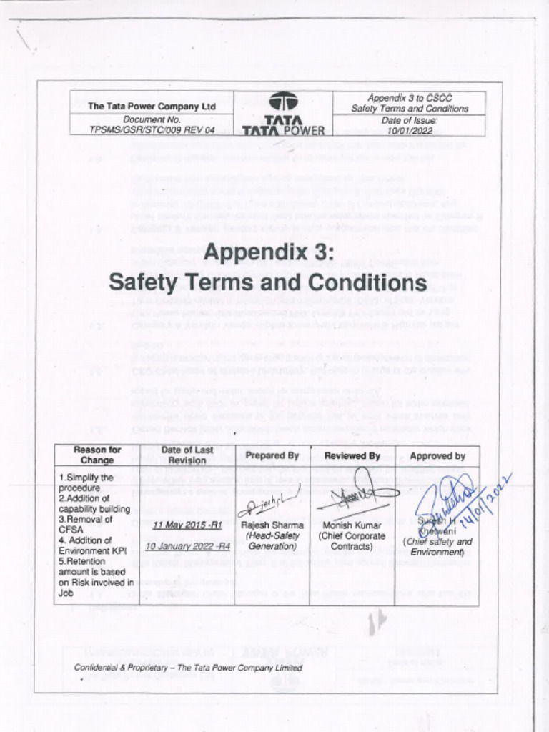 Annexure 2 Safety Terms & Conditions | PDF