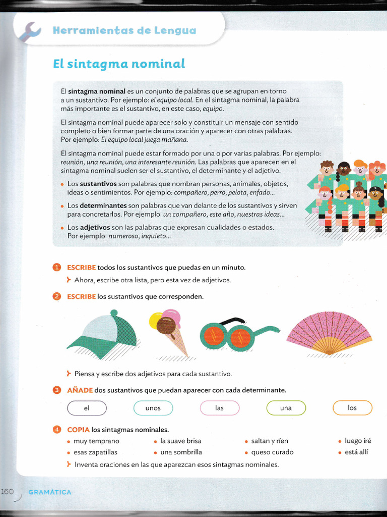 Estructura y ejemplos de sintagmas nominales | PDF | Adjetivo | Sustantivo