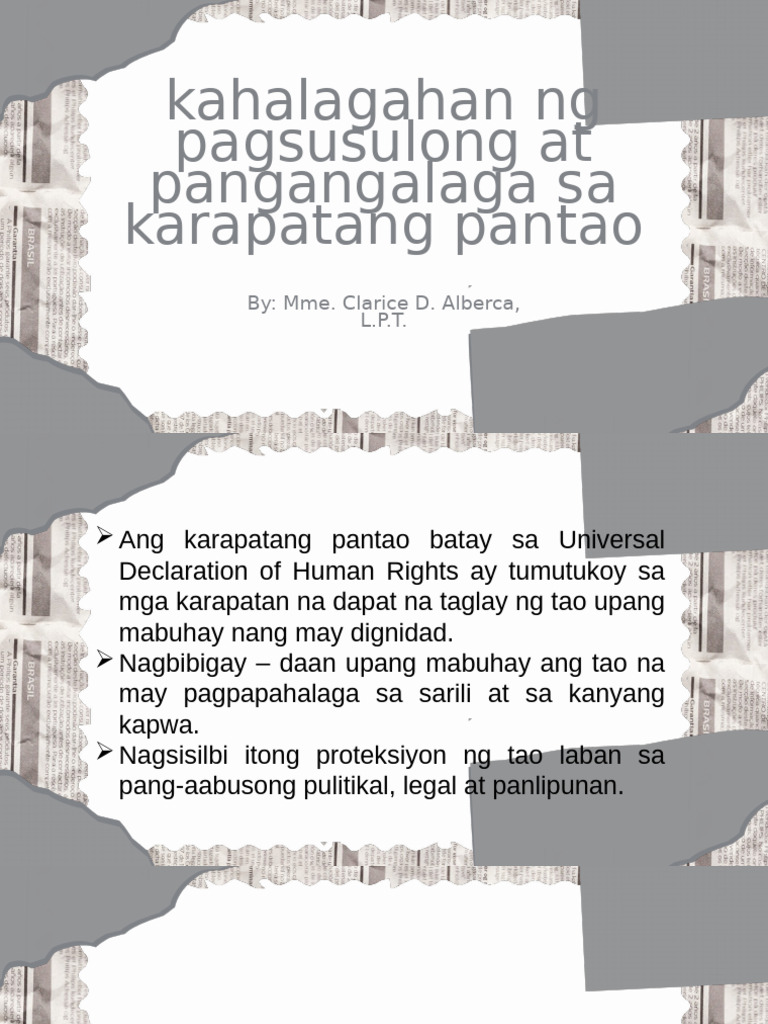 1 Karapatang Pantao | PDF
