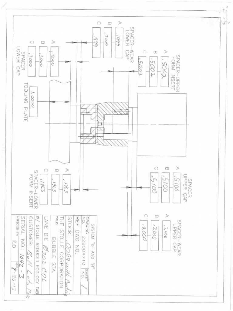 Cordax Sheets Lane Die Proj 1042 s65875-03 | PDF