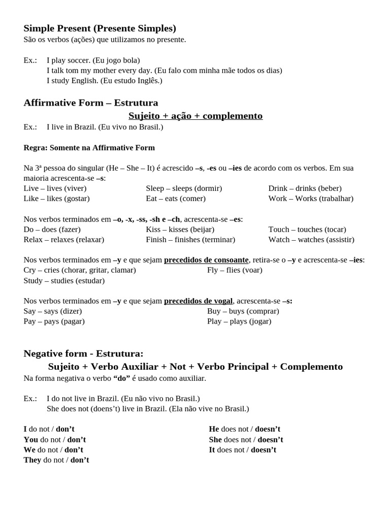 Simple Present + Adverb - Exercises | PDF | Cuisine | Foods