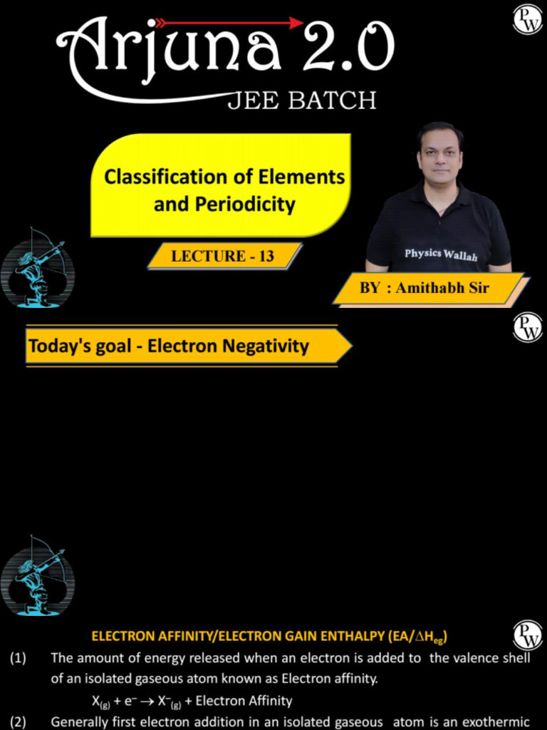 Classification of Elements and Periodicity 13 - Class Notes | PDF
