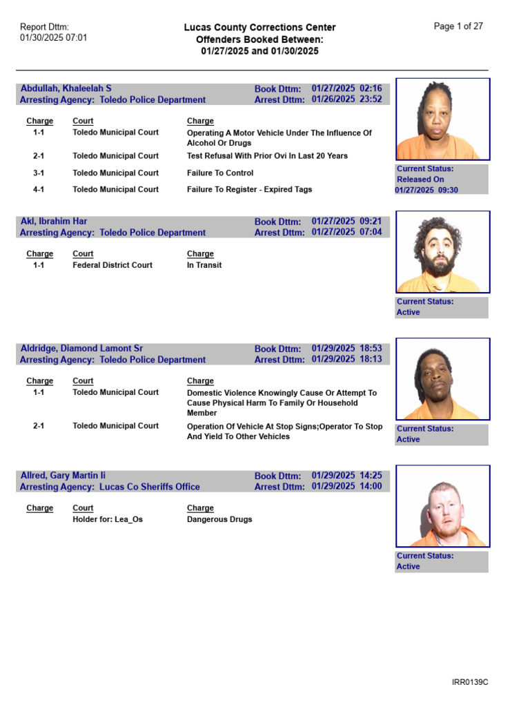 lccc-bookingsummary | PDF | Theft | Driving Under The Influence