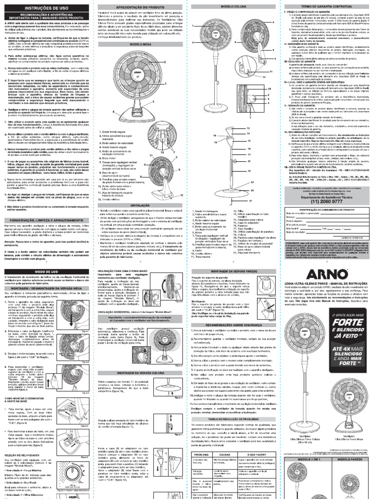 Manual Arno IFU VDM2 | PDF