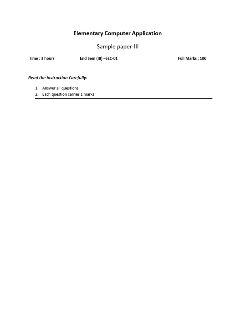 Sample SEC 3 | PDF | Office Equipment | Computing