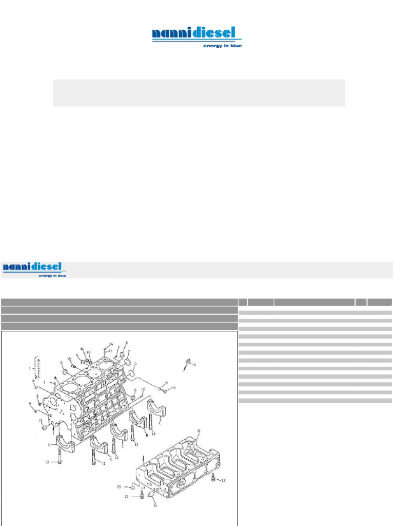 Nanni Diesel 4.330 TDI Parts Catalogue | PDF | Engine Technology ...