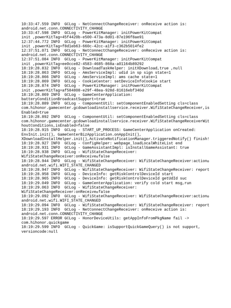 GameCenter Application Log Analysis | PDF