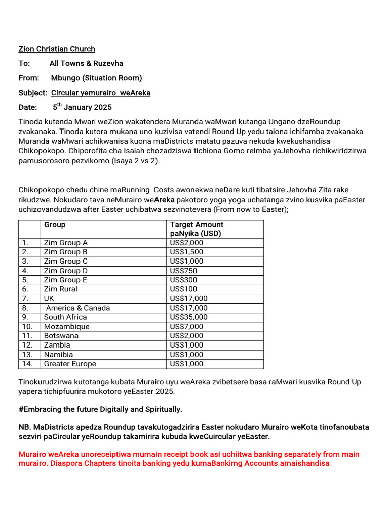 Circular For Roundup Supplementary - Areka Final 07 Jan 2025 | PDF ...