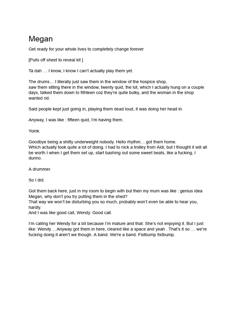 Acting Monologue | PDF