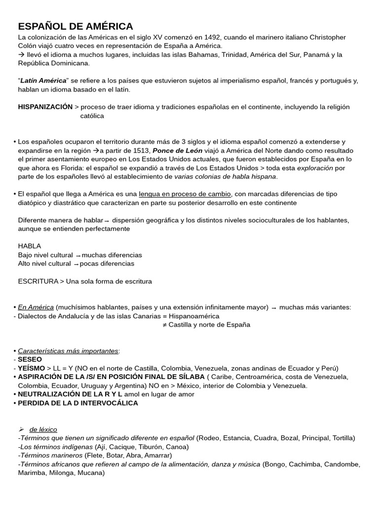 El espanol de américa latina | PDF | Lengua española | Américas
