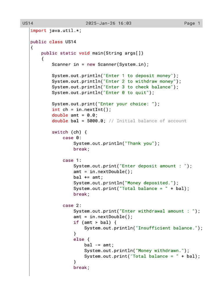 US Cond Statements Java Class 10 | PDF