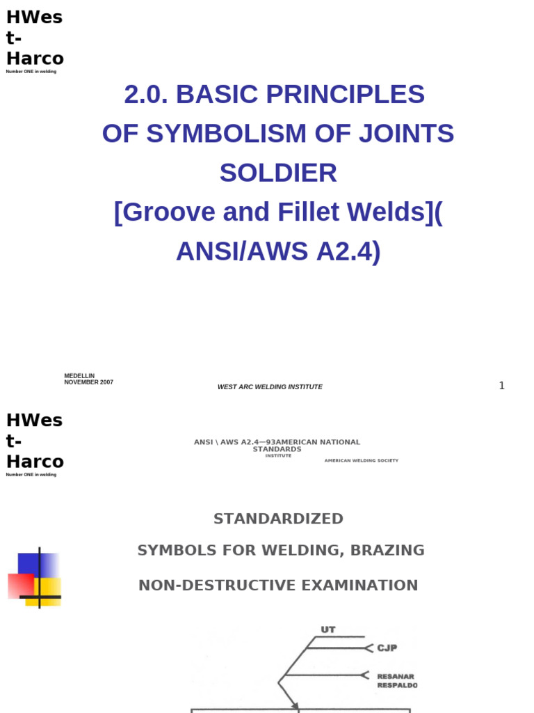 Ansi Aws a2.4 Symbolism | PDF | Welding | Construction