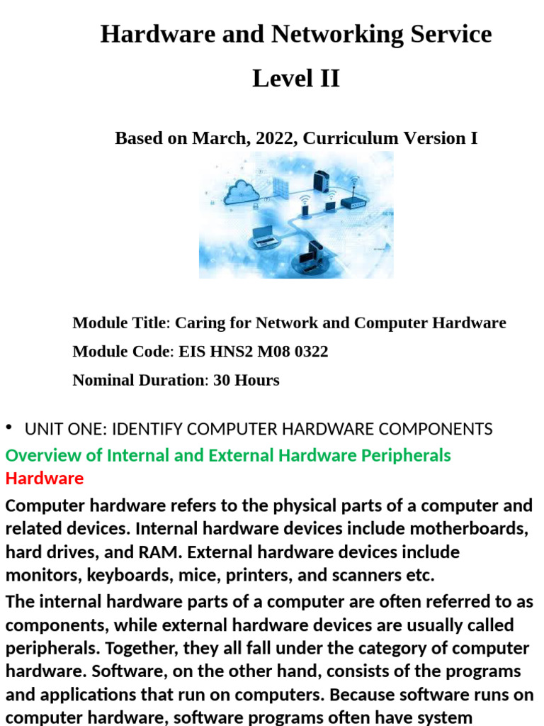 Computer Hardware Essentials Guide | PDF | Hard Disk Drive | Solid ...