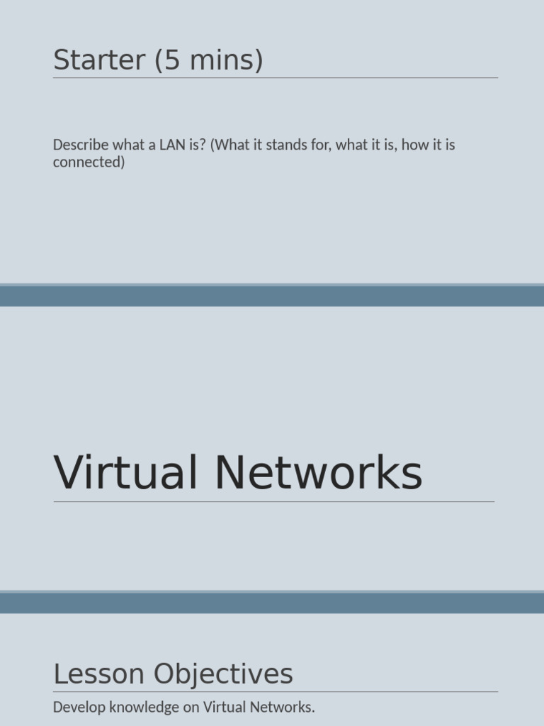Lesson 6 - Virtual Networks PowerPoint | PDF