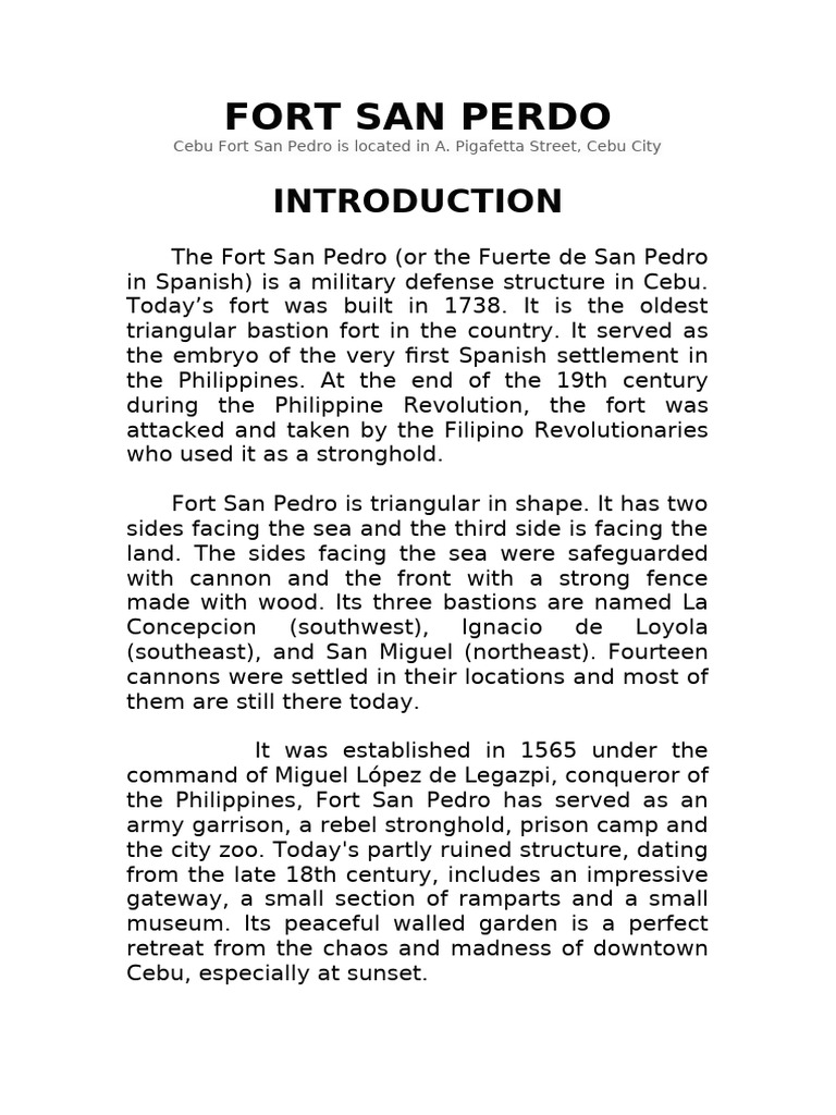 Fort San Perdo Group 1 1 1 | PDF | Fortification