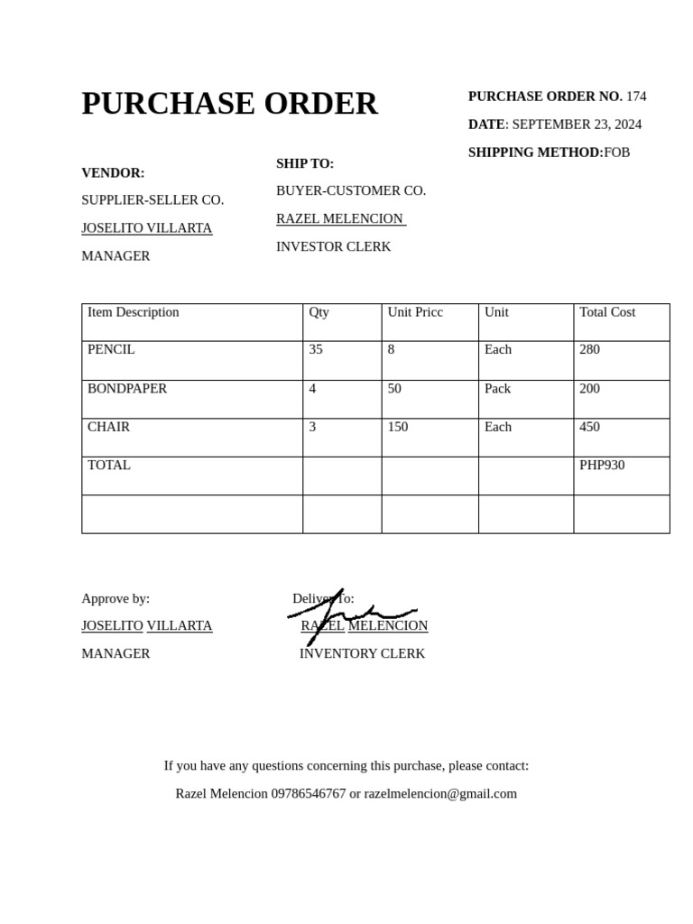 PDF-melencion Ais Purchase Order | PDF