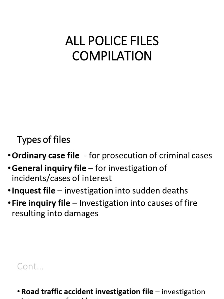 All Police File Compilation | PDF | Prosecutor | Complaint