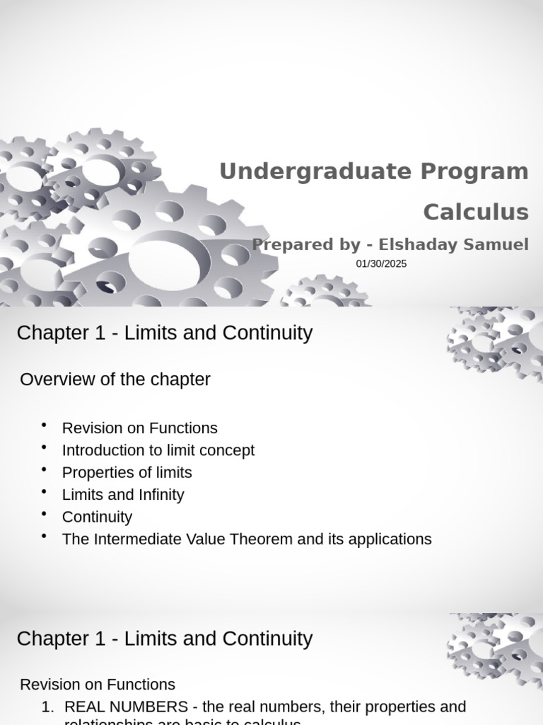 Calculus Chapter 1 (Scribd) | PDF | Interval (Mathematics) | Continuous ...