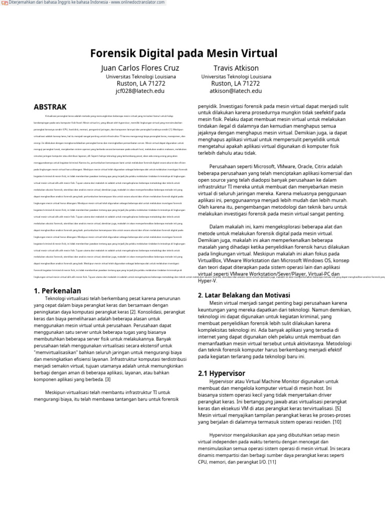 Forensik Digital Pada Mesin Virtual | PDF