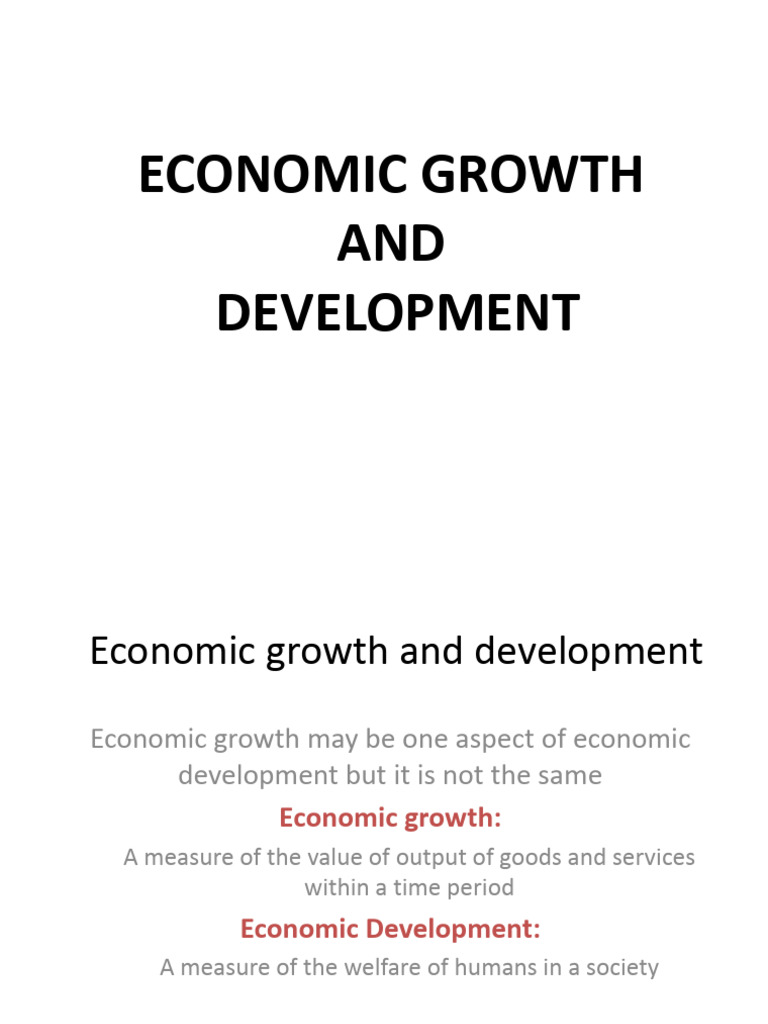 Economic Gowth and Development | PDF | Gross Domestic Product ...