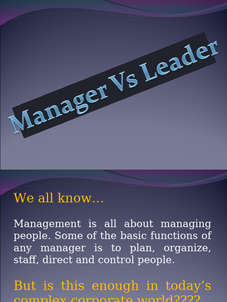 Leadership vs. Management: Key Insights | PDF