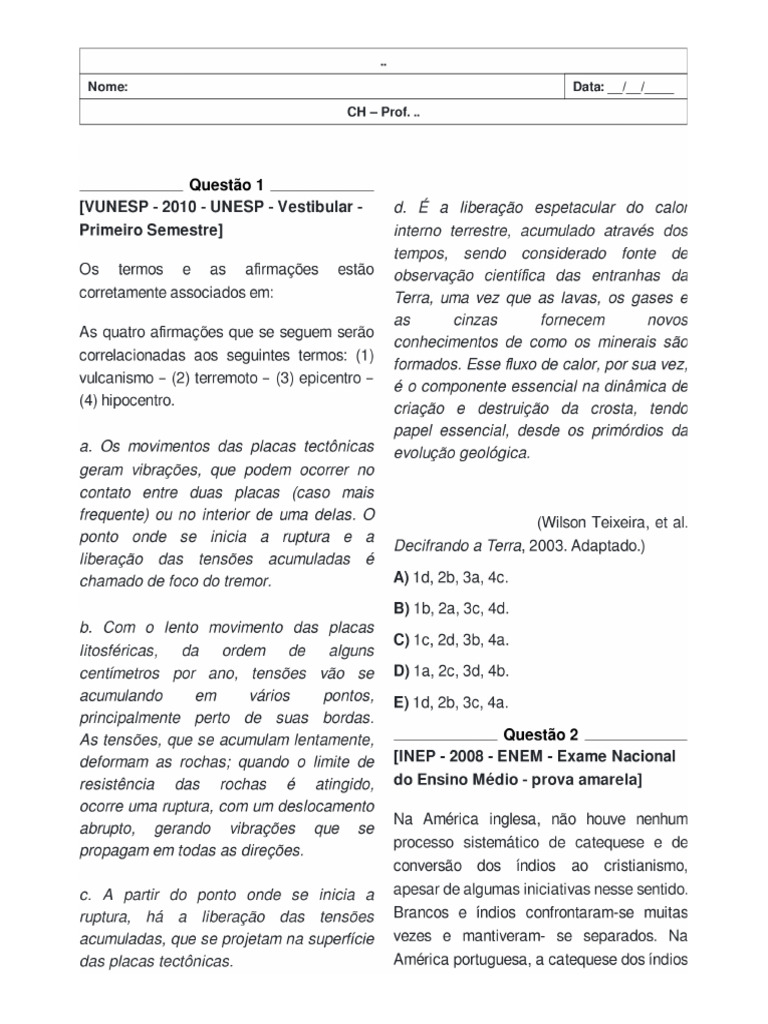 LISTA CH MAIO 2 | PDF