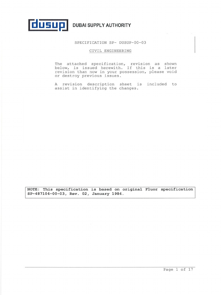 SP-DUSUP-00-03_Rev-01 Civil Engineering | PDF | Road Surface | Storm Drain