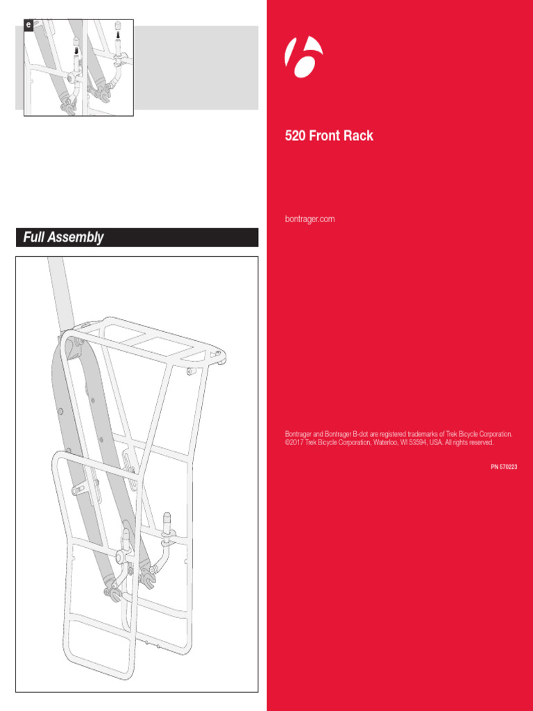 Bontrager 520 Front Rack Assembly Guide | PDF