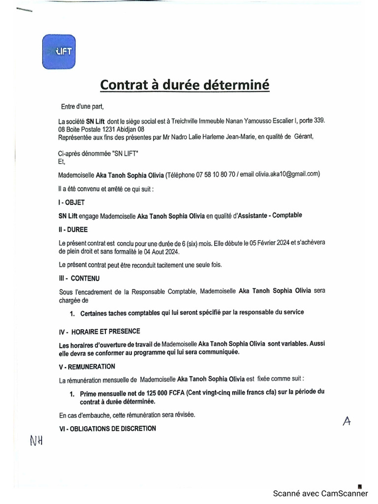 Contrat CDD | PDF
