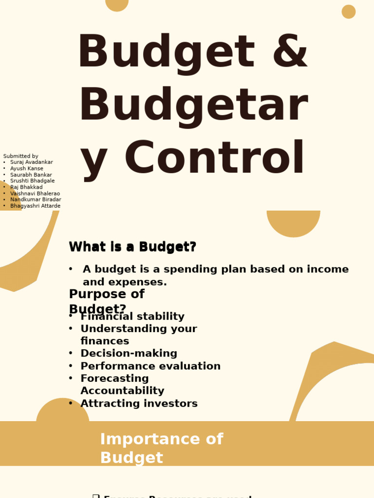 Budget & Budgetary Control | PDF | Budget | Business