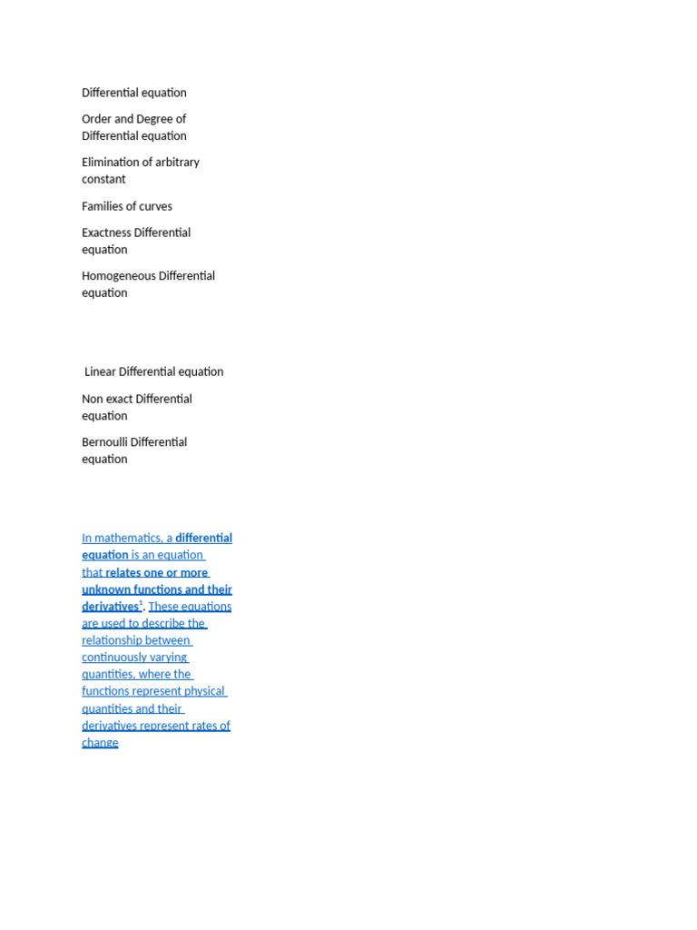 Types of Differential Equations Explained | PDF