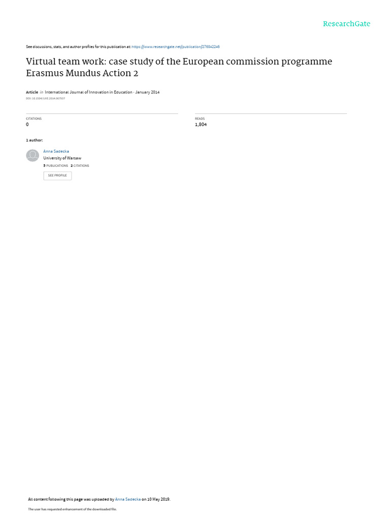 Virtual Team Work Case Study of The European Commi (1) | PDF ...
