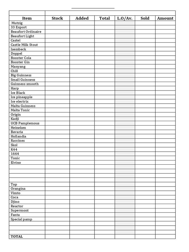 Stock Taking 01 | PDF
