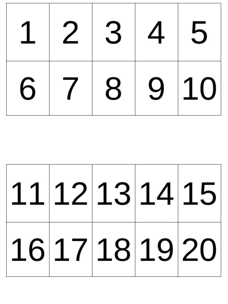 Ficha Numerada 1 a 10 | PDF