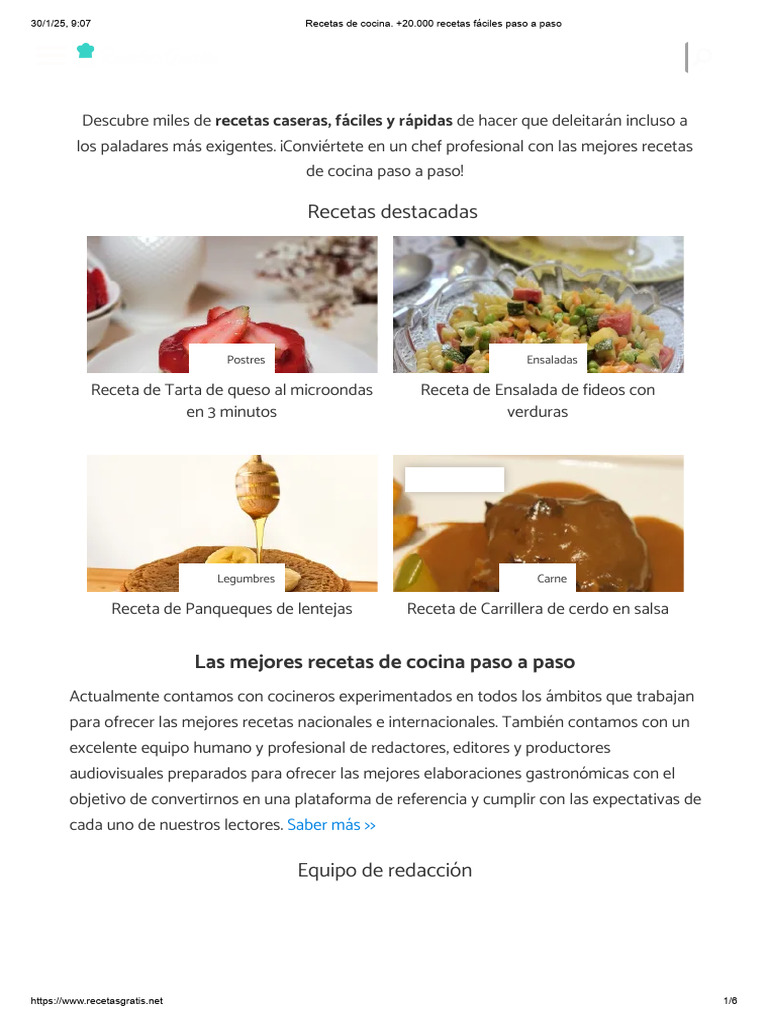 Recetas de Cocina. +20.000 Recetas Fáciles Paso A Paso | PDF | Postres ...