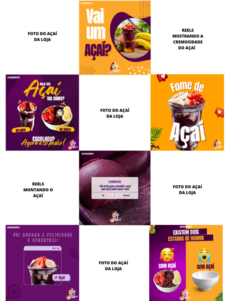 Pack Planejamento açaí | PDF