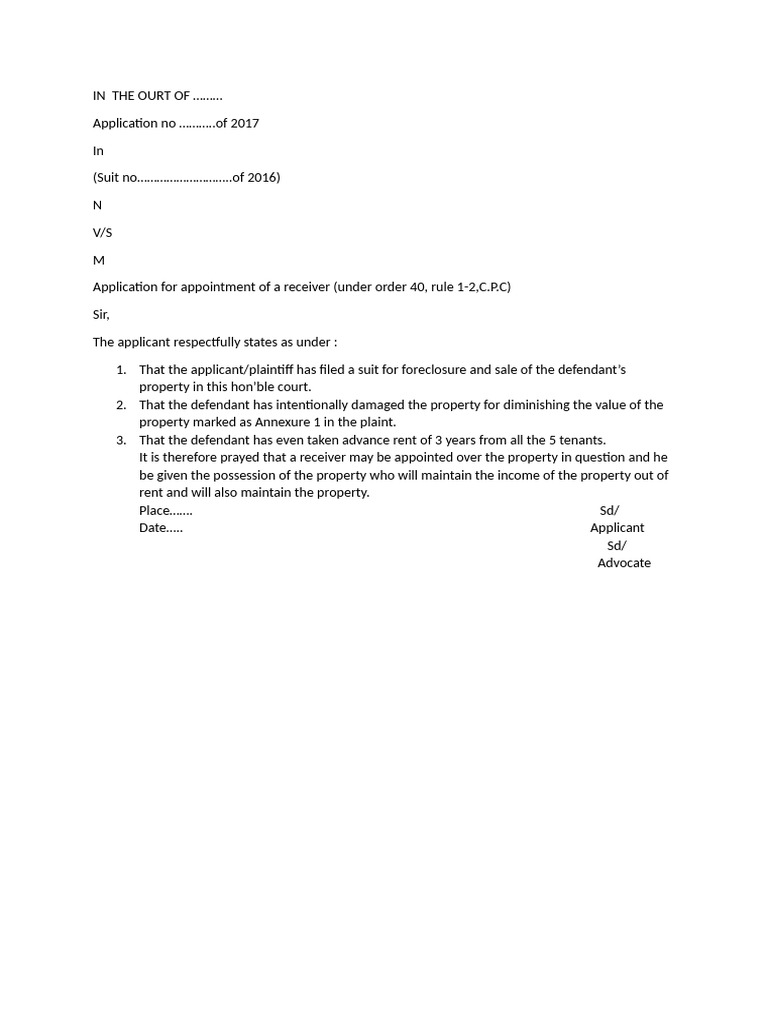 Appointment of Receiver | PDF