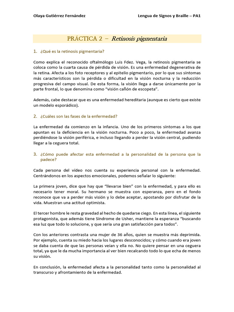 Práctica 2B | PDF | Discapacidad visual | Percepción visual