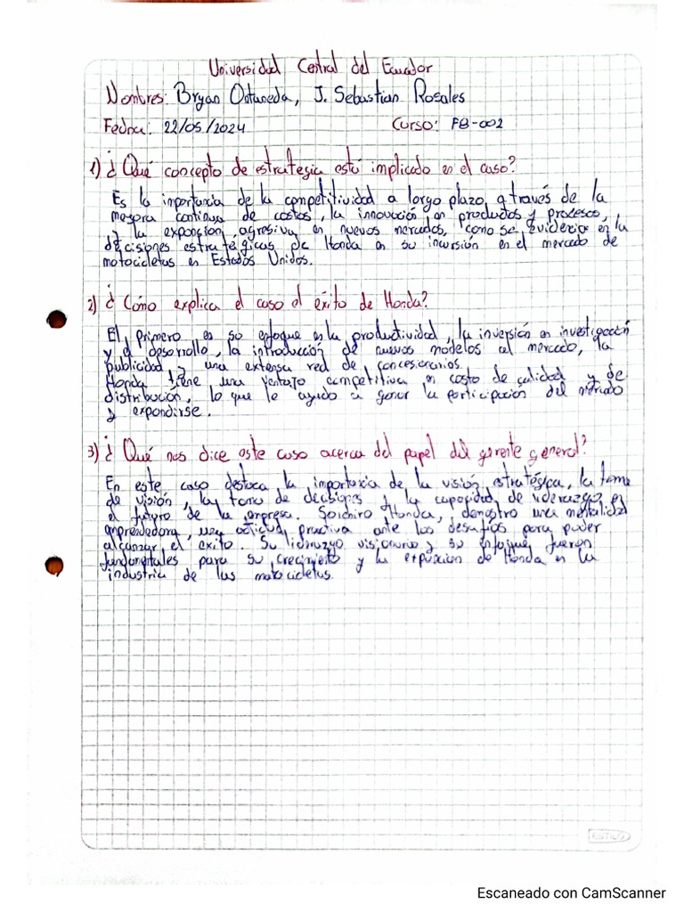 Caso Honda A y B-Bryan Ontaneda | PDF