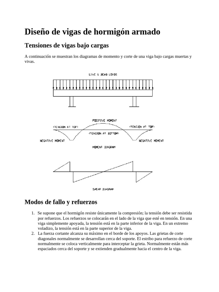 Diseño de Vigas de Concreto Reforzado | PDF | Viga (Estructura) | Concreto reforzado