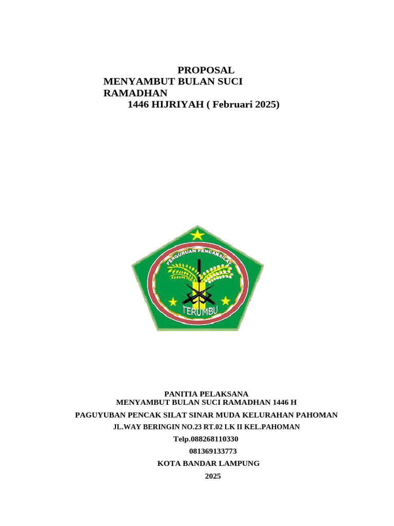 Proposal Kegiatan Ramadhan 1446 H | PDF