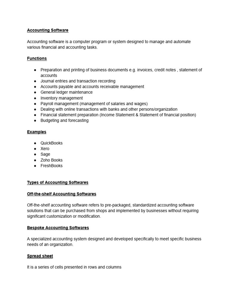 Comprehensive Guide to Accounting Software | PDF