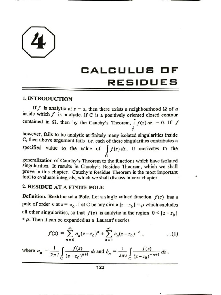 4 Calculus of Residues - Batch Compress | PDF